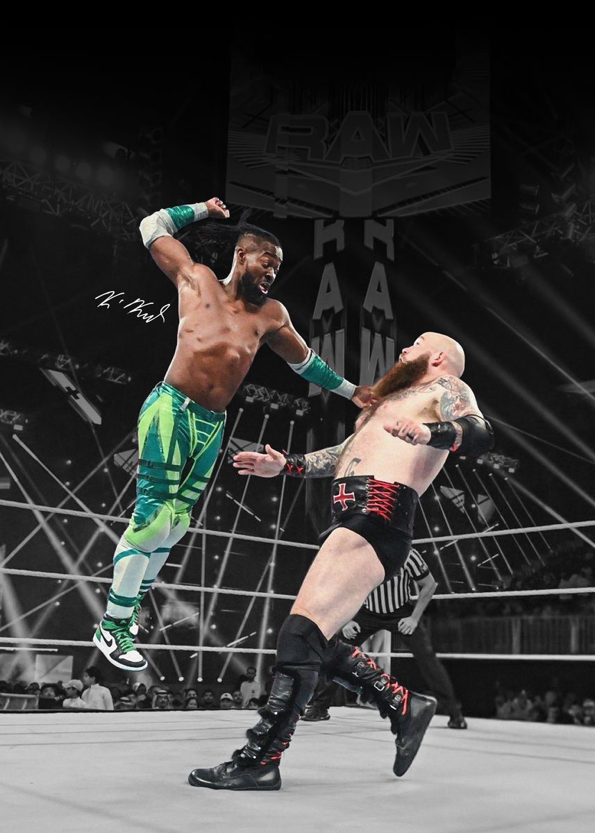 'Kofi Kingston' Poster, picture, metal print, paint by ART One | Displate