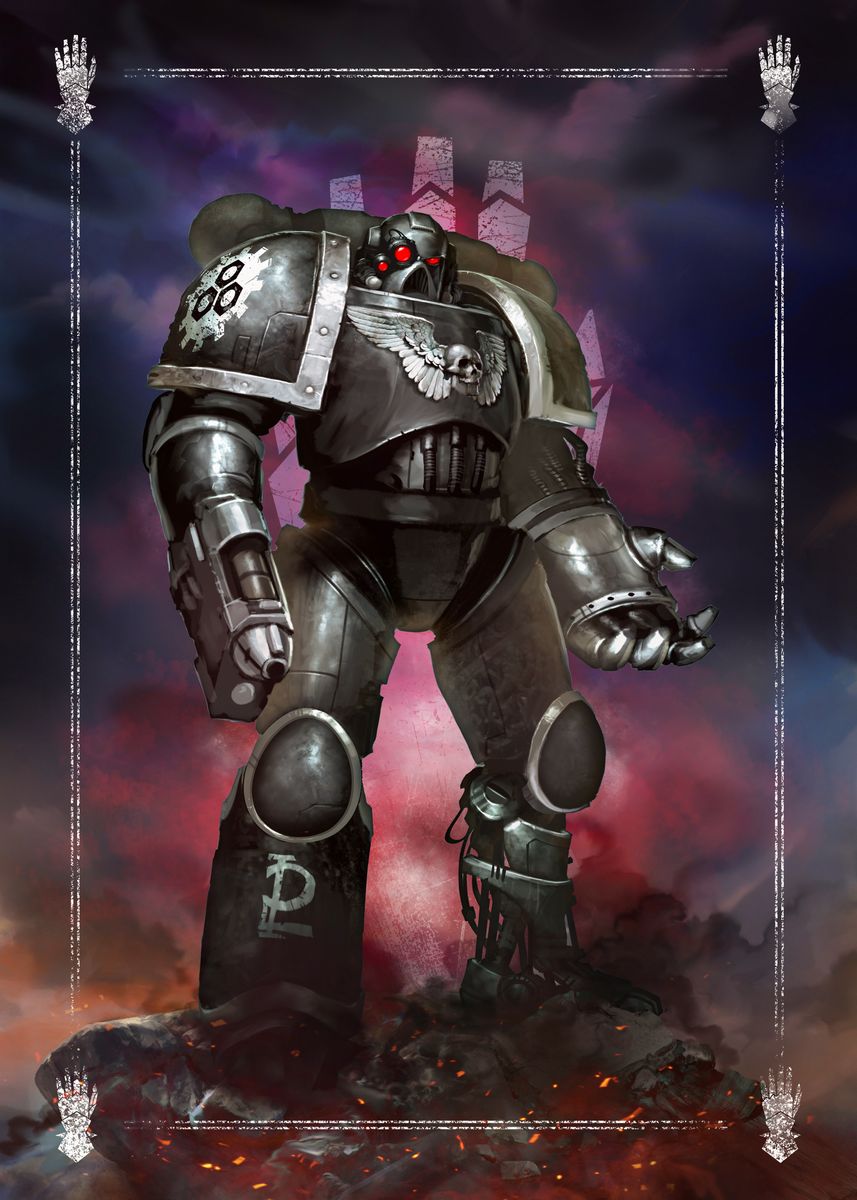 'Iron Hands Marine 2' Poster, picture, metal print, paint by Warhammer ...
