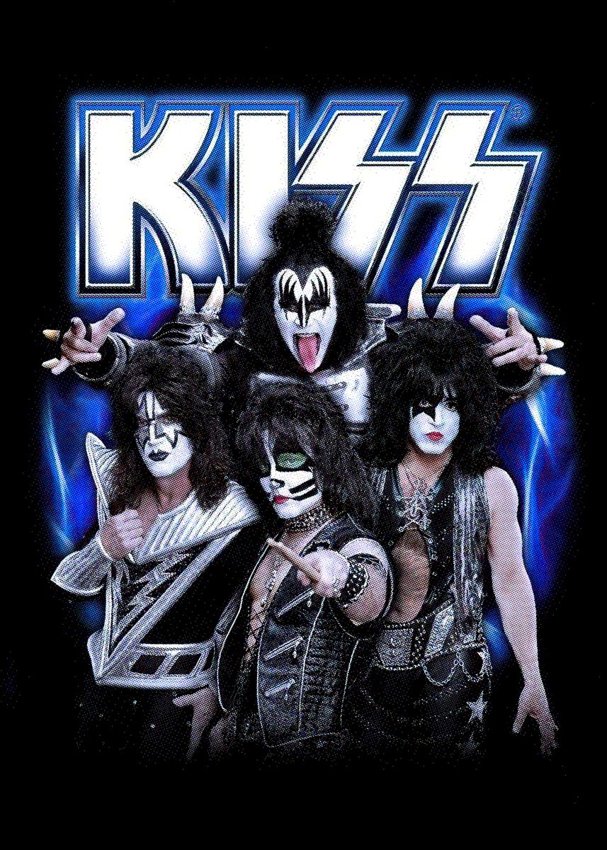 'KISS Band Retro Graphic' Poster, picture, metal print, paint by | Displate