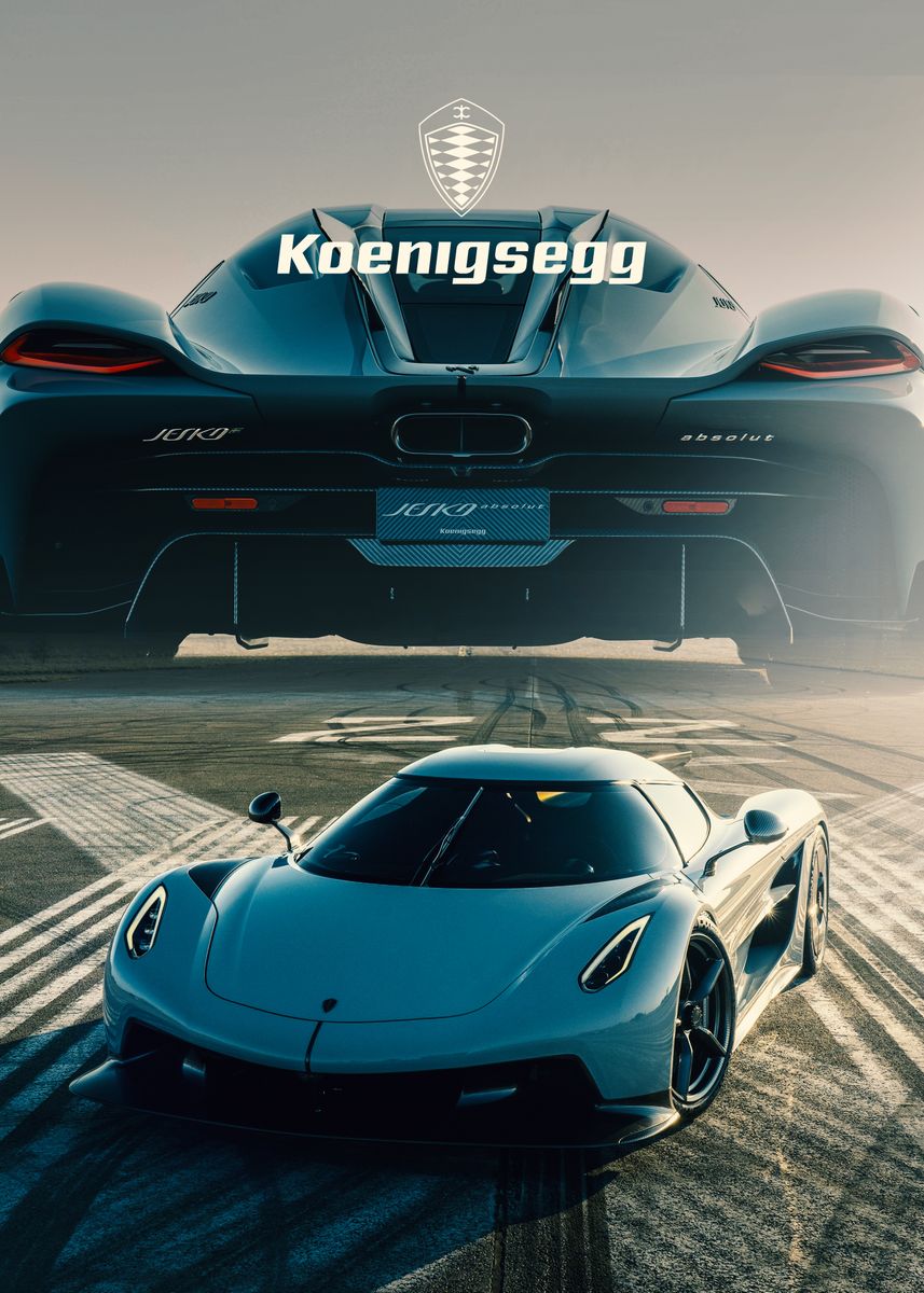 'Koenigsegg Jesko Absolut' Poster, picture, metal print, paint by ...