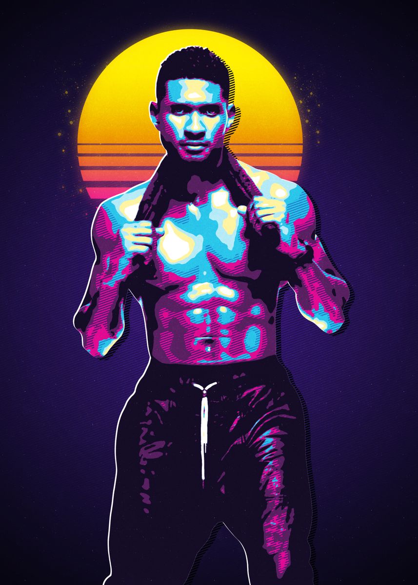 'Usher Rapper ' Poster, picture, metal print, paint by maxmoen | Displate
