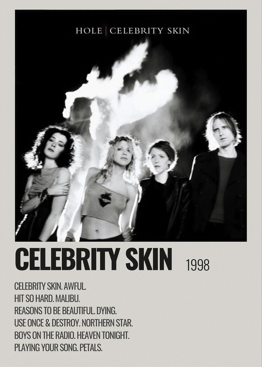 'Hole Celebrity Skin Album Cover' Poster, picture, metal print, paint ...