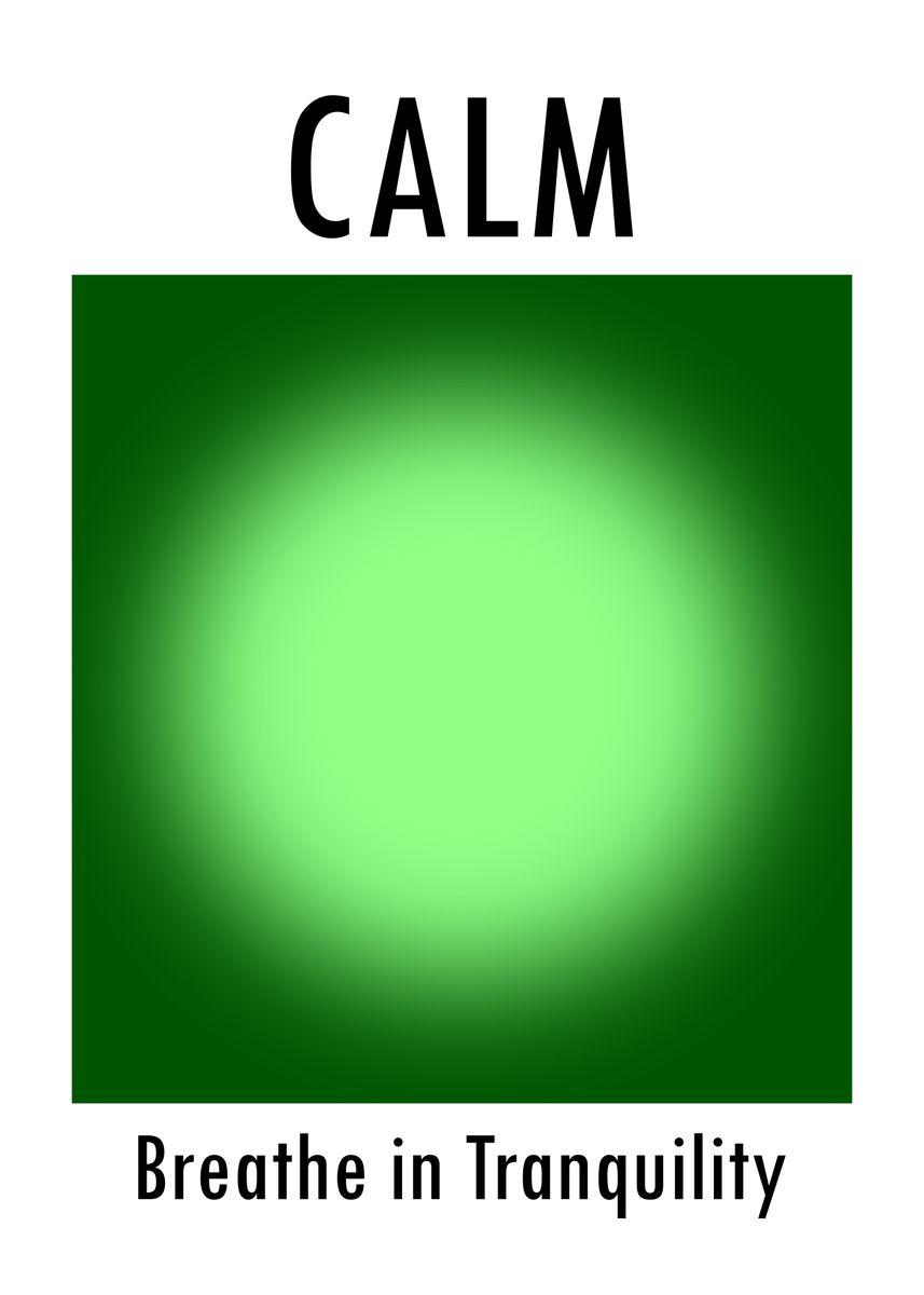 'Calm Green Aura Poster' Poster, picture, metal print, paint by ...