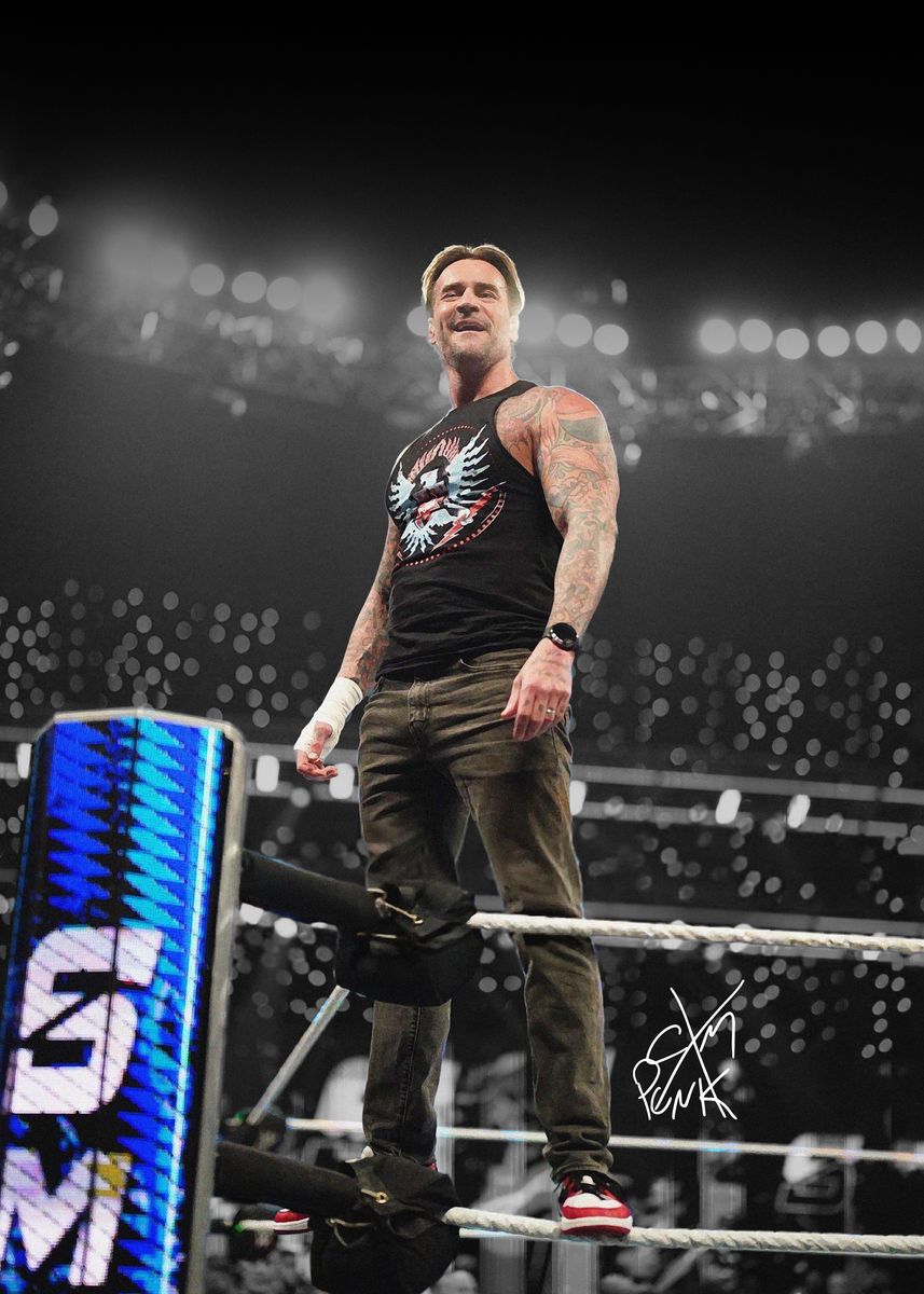 'CM Punk' Poster, picture, metal print, paint by ken | Displate