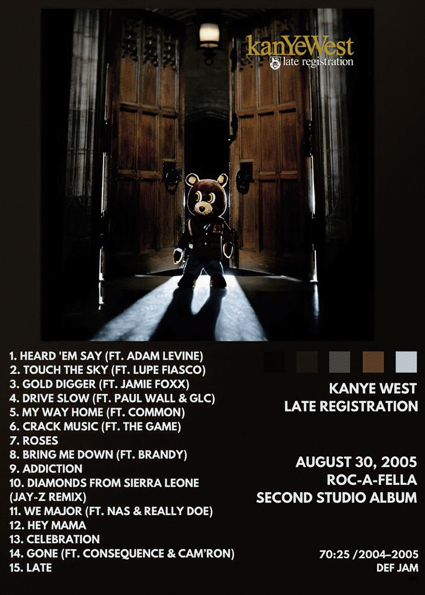 'Kanye West Late Registration Album Cover' Poster, picture, metal print ...