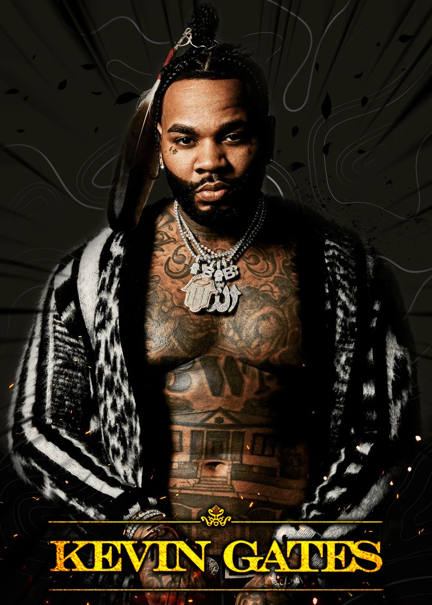 'Kevin Gates' Poster, picture, metal print, paint by Micho Abstract ...
