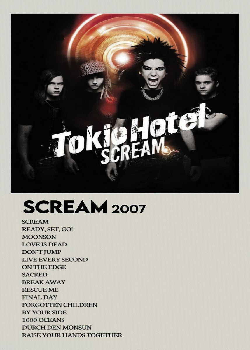 'Tokio Hotel Scream Album Cover' Poster, picture, metal print, paint by ...
