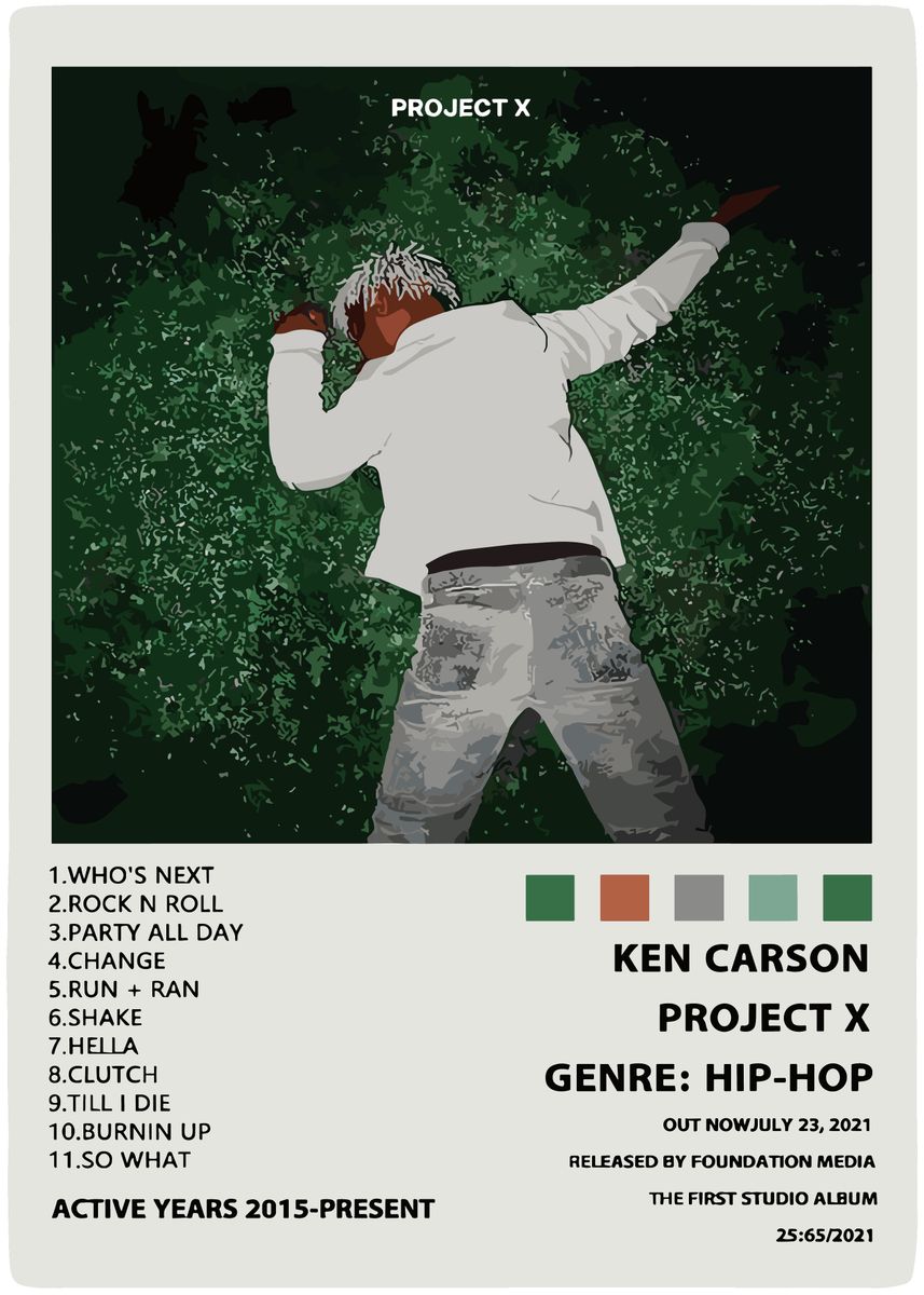 'Ken Carson Project X Album Cover' Poster, picture, metal print, paint ...