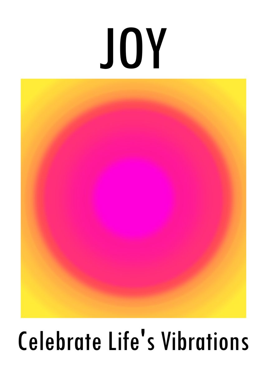 'Joyful Vibrations Aura Poster' Poster, picture, metal print, paint by ...