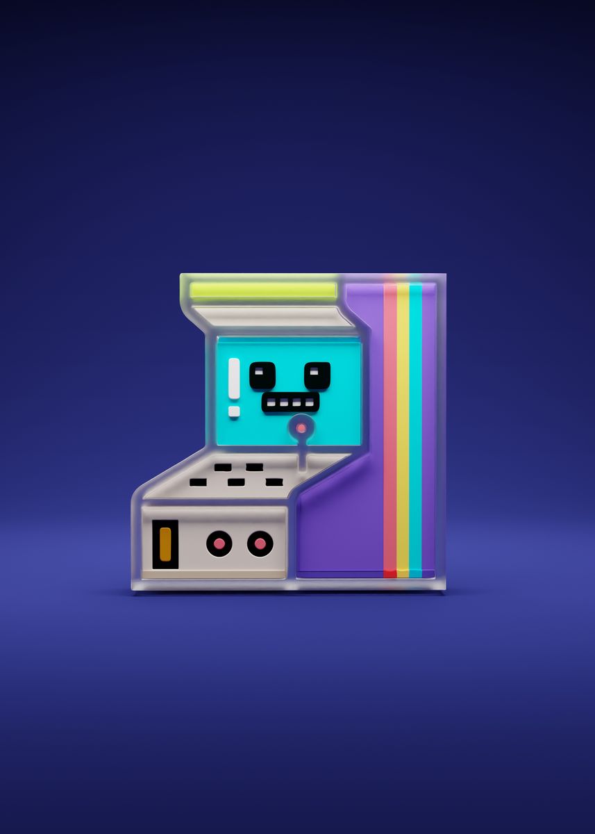 'Retro Arcade Game' Poster, picture, metal print, paint by Rita Lin ...