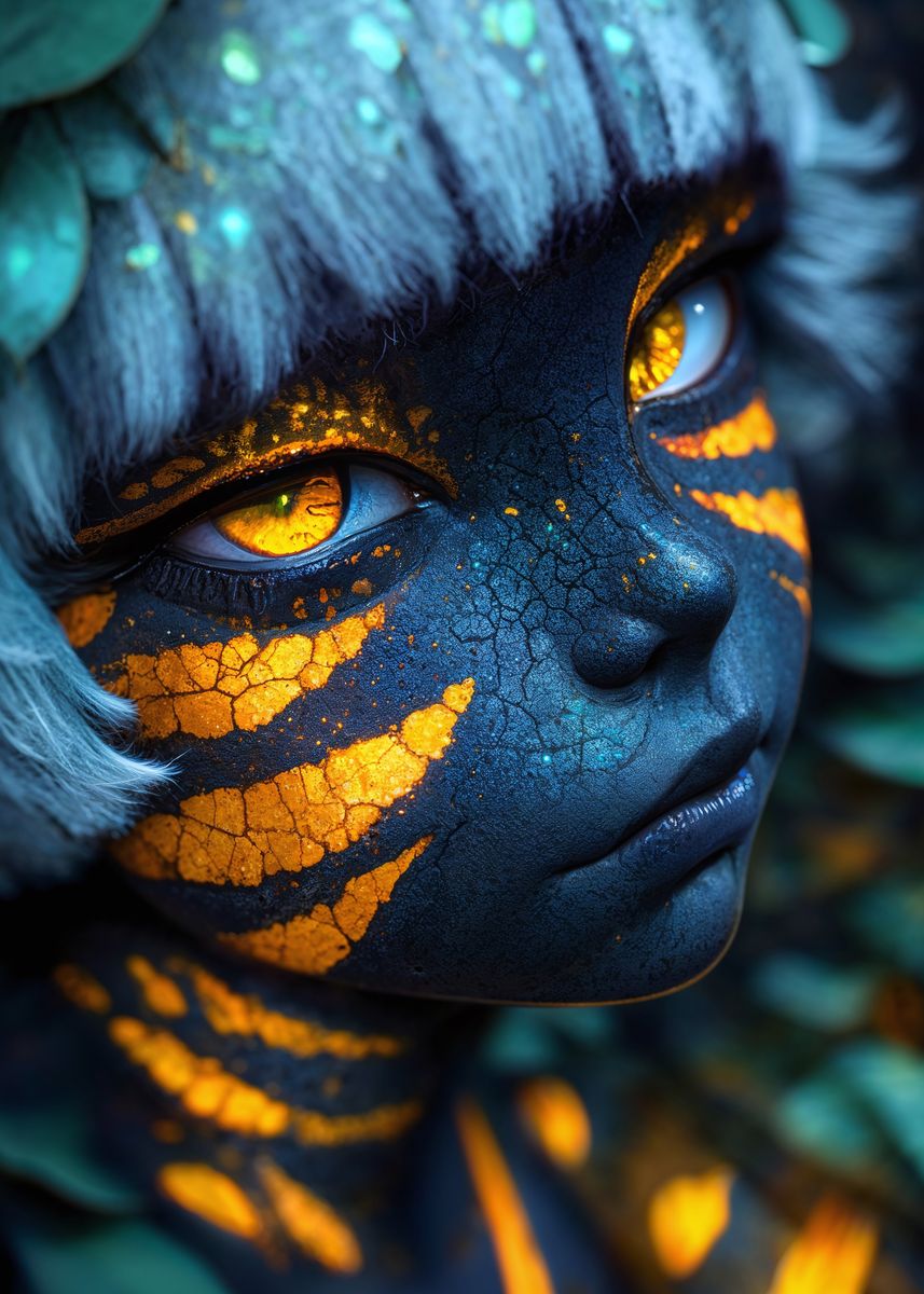 'Mystical Creature Portrait' Poster, picture, metal print, paint by ...