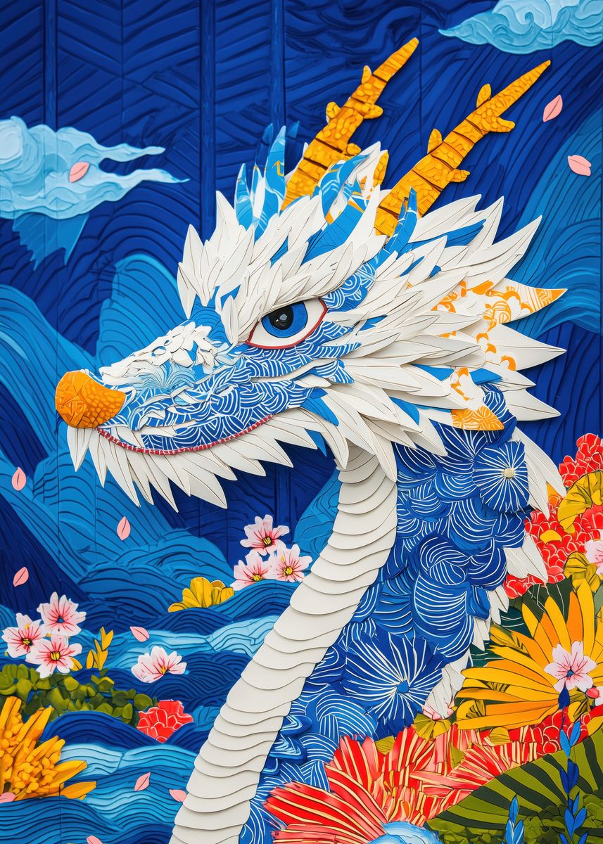 'Paper Dragon Art' Poster, picture, metal print, paint by FrameCraft ...