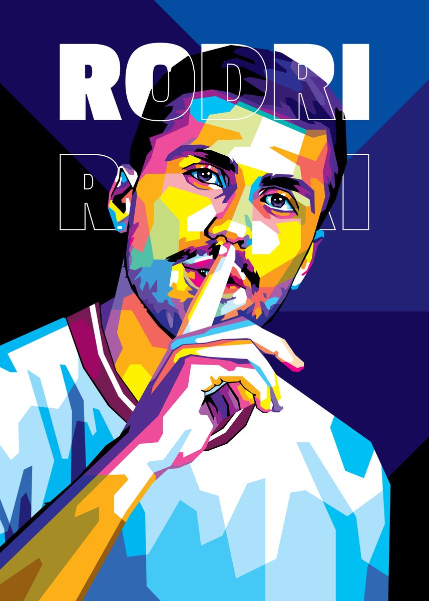 'Rodri in WPAP Style' Poster, picture, metal print, paint by Namrahc ...