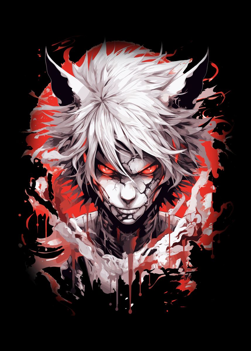 'Anime Wolf Character' Poster, picture, metal print, paint by Nizar ...