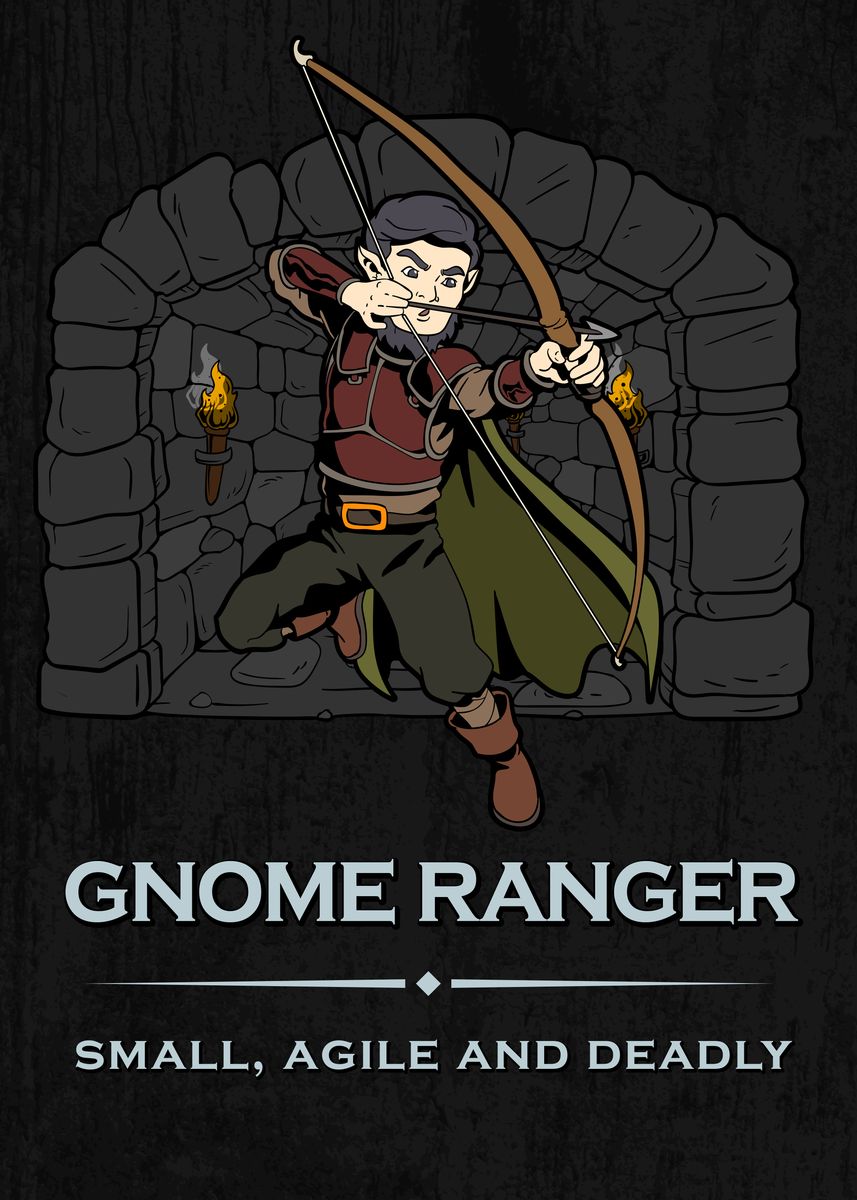'Roleplaying Character - Gnome Ranger' Poster, picture, metal print ...