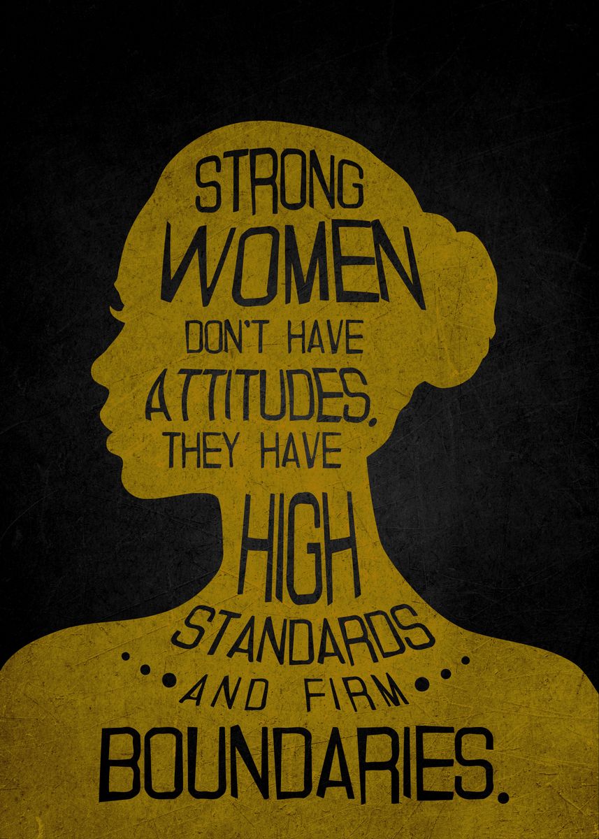 'Strong Women Quote' Poster, picture, metal print, paint by Quote ...