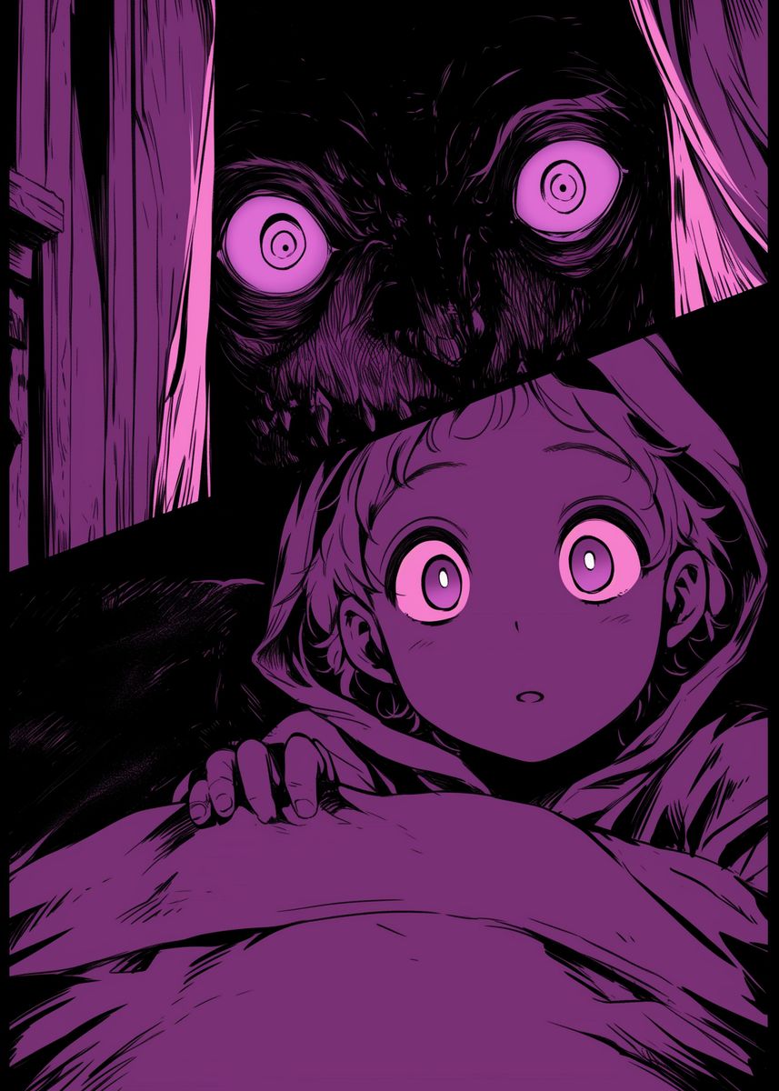 'Horror Manga Panel' Poster, picture, metal print, paint by Sumi Kurai ...