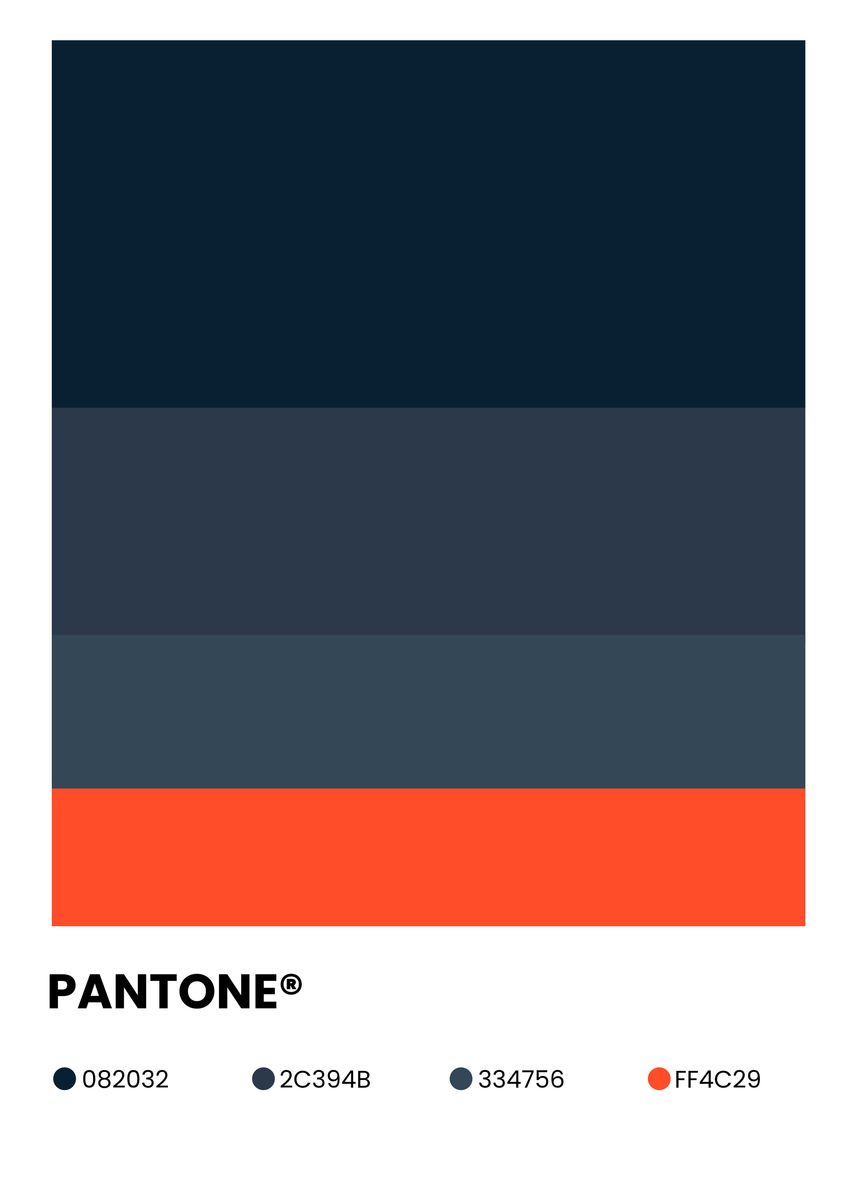 'Pantone Color Palette' Poster, picture, metal print, paint by Metal ...