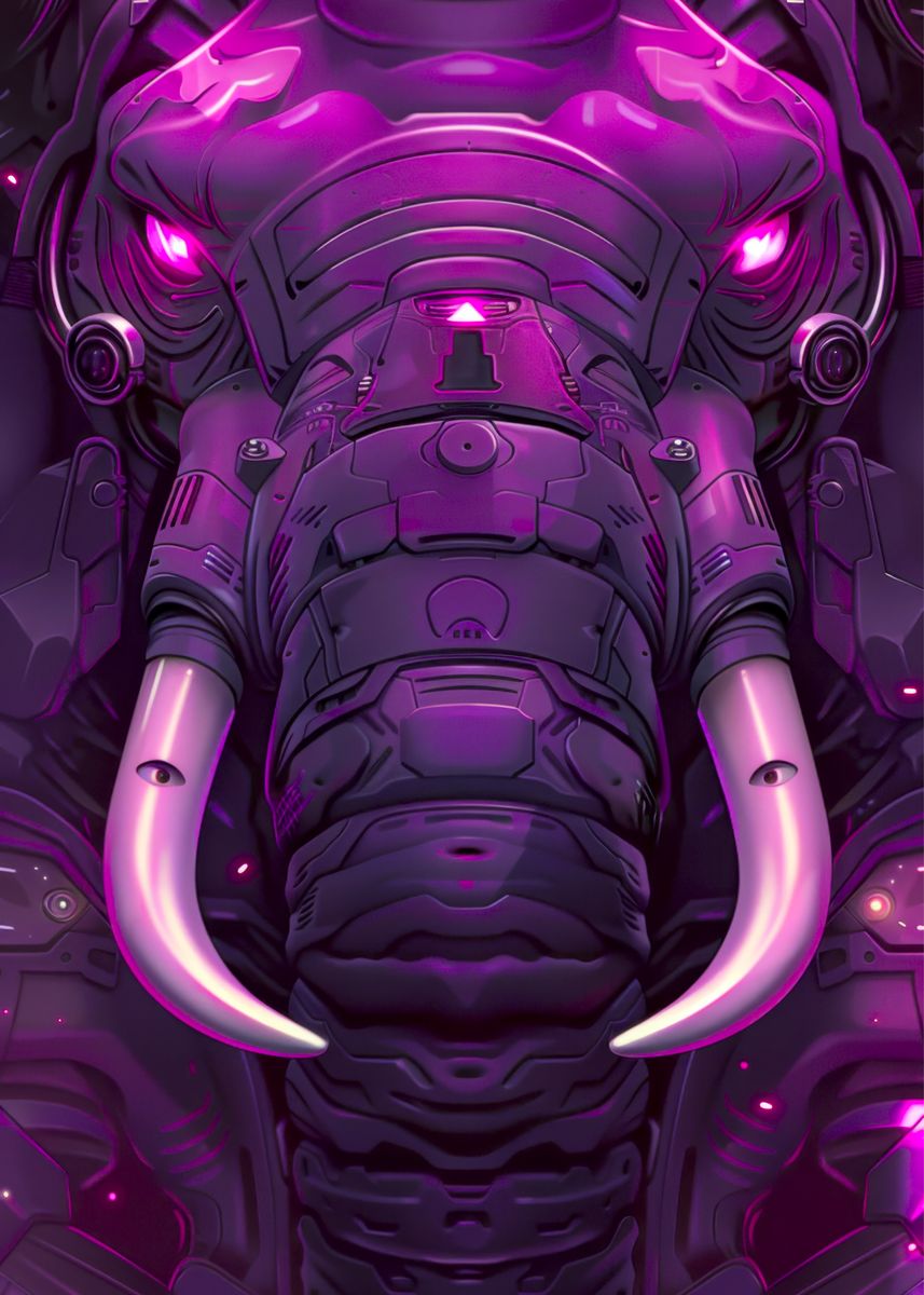 'Cybernetic Elephant' Poster, picture, metal print, paint by ABDESSAMAD ...