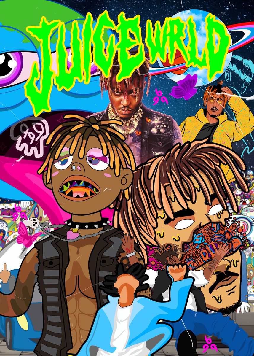 'Juice Wrld Fan Art' Poster, picture, metal print, paint by geeks holic ...