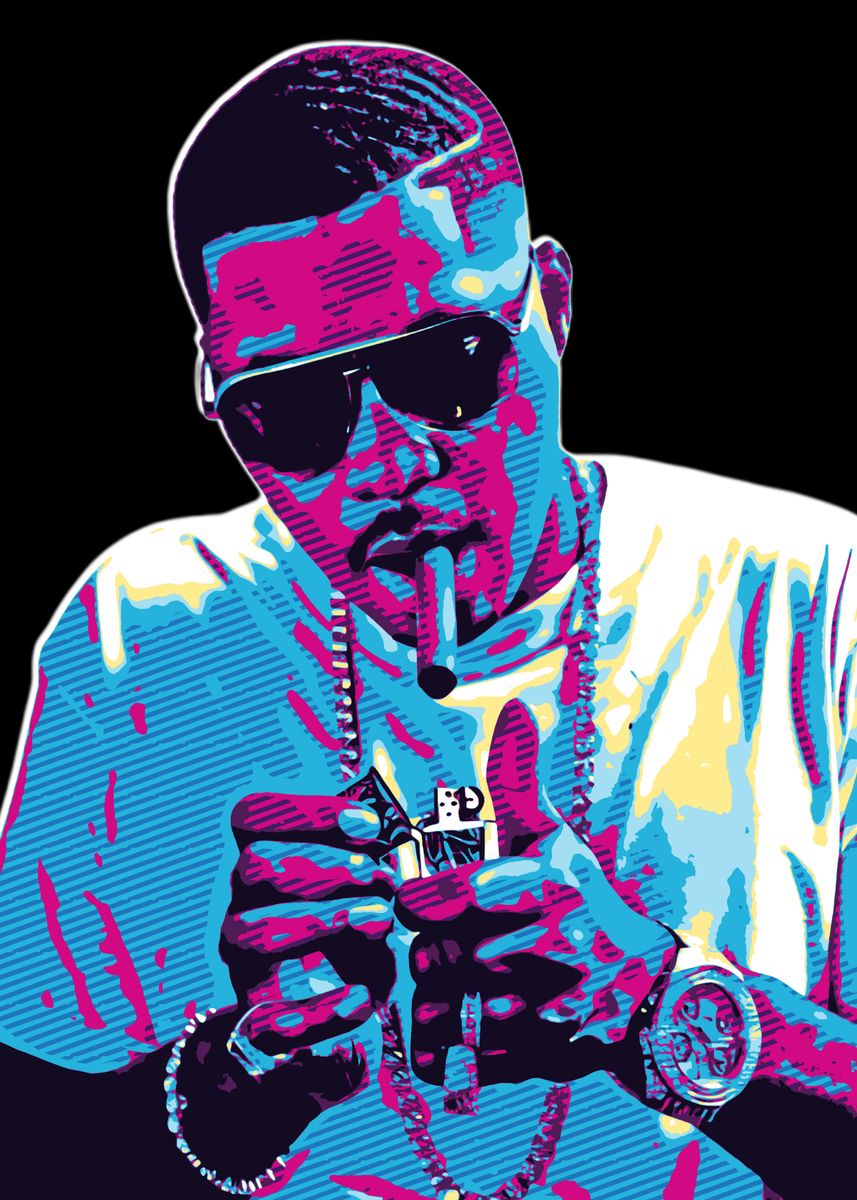 'Nas America Rapper' Poster, picture, metal print, paint by | Displate
