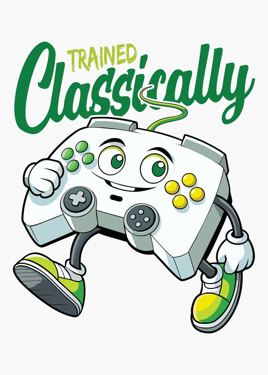 'Classically Trained Gamer' Poster, picture, metal print, paint by ...