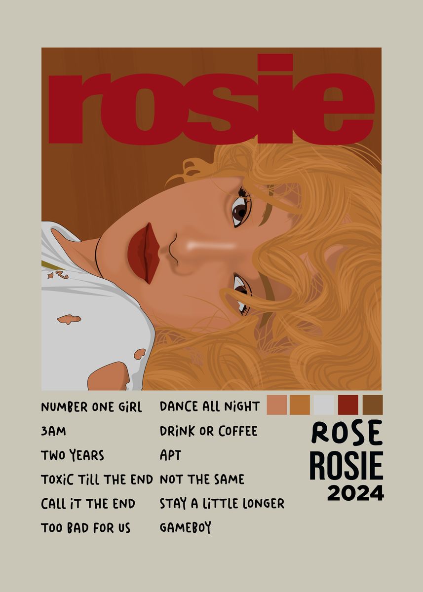 'Rose Rosie 2024 Album Cover' Poster, picture, metal print, paint by ...