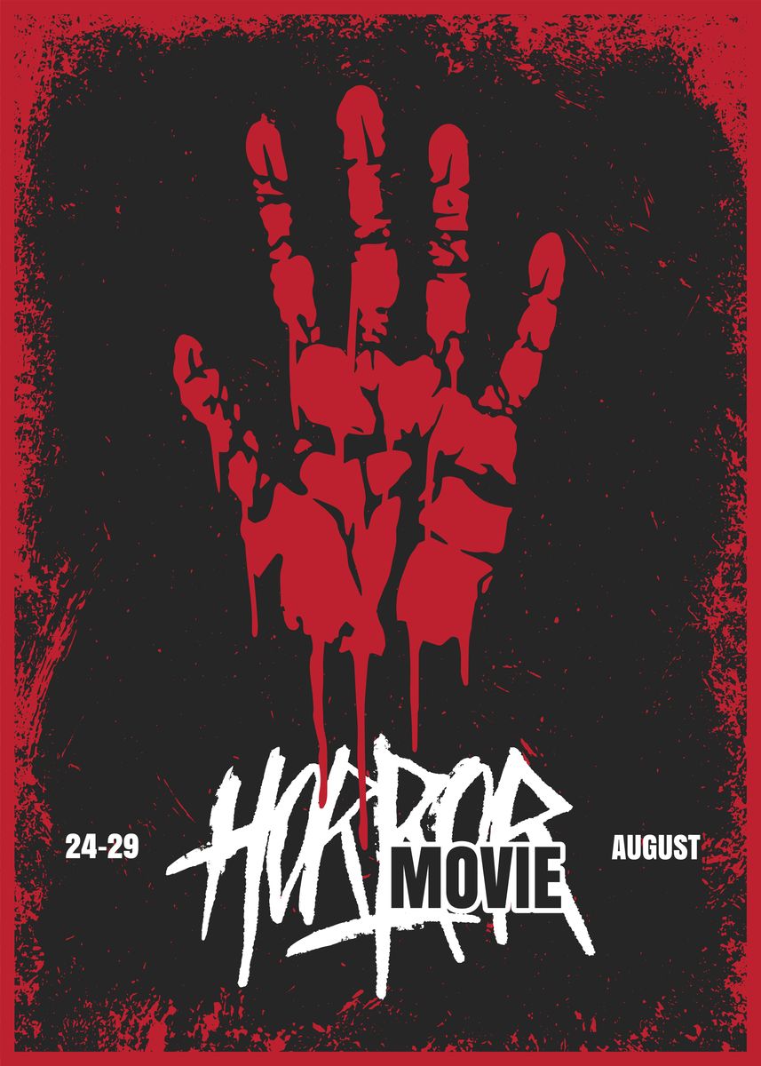 'Horror Movie Poster' Poster, picture, metal print, paint by dkDesign ...