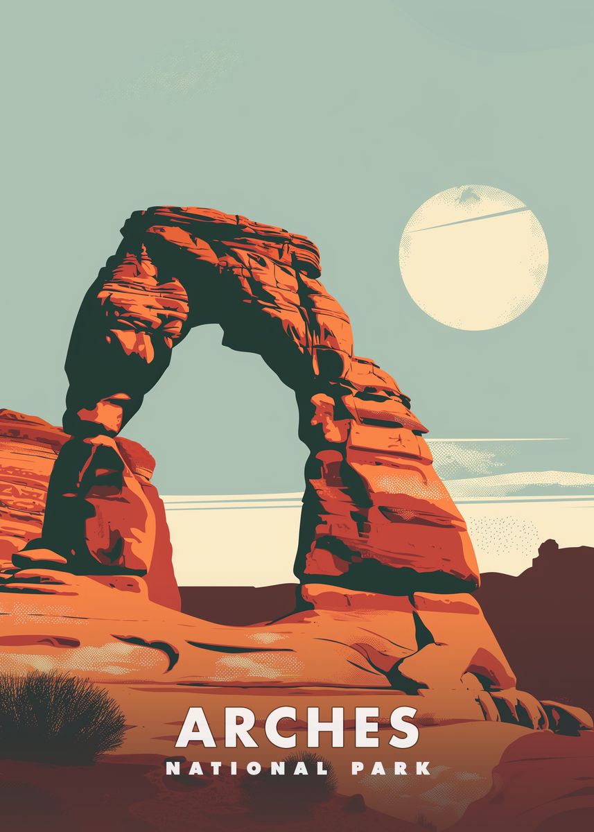 'Arches National Park' Poster, picture, metal print, paint by Pitch ...