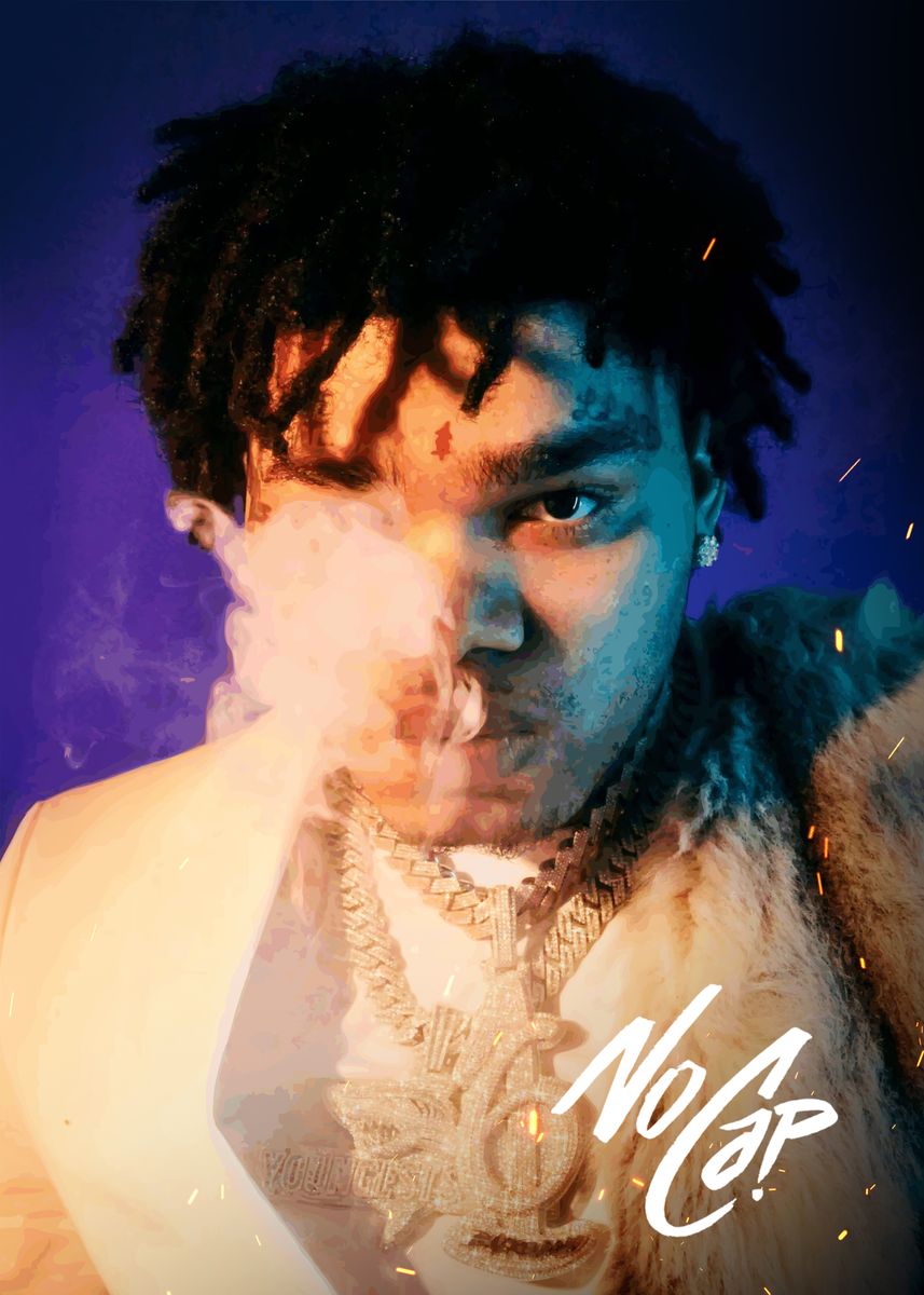 'No Cap Rapper' Poster, picture, metal print, paint by Micho Abstract ...