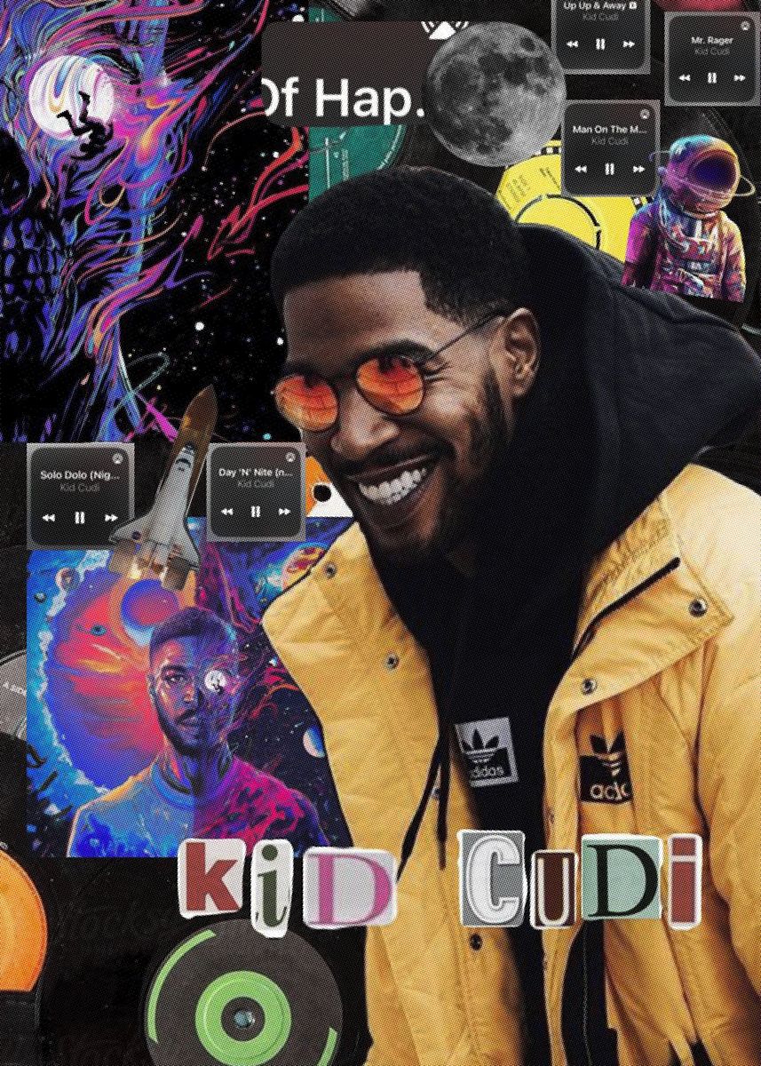 'Kid Cudi Rap Rapper Music' Poster, picture, metal print, paint by ...