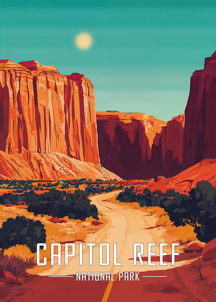 'Capitol Reef National Park Poster' Poster, picture, metal print, paint ...