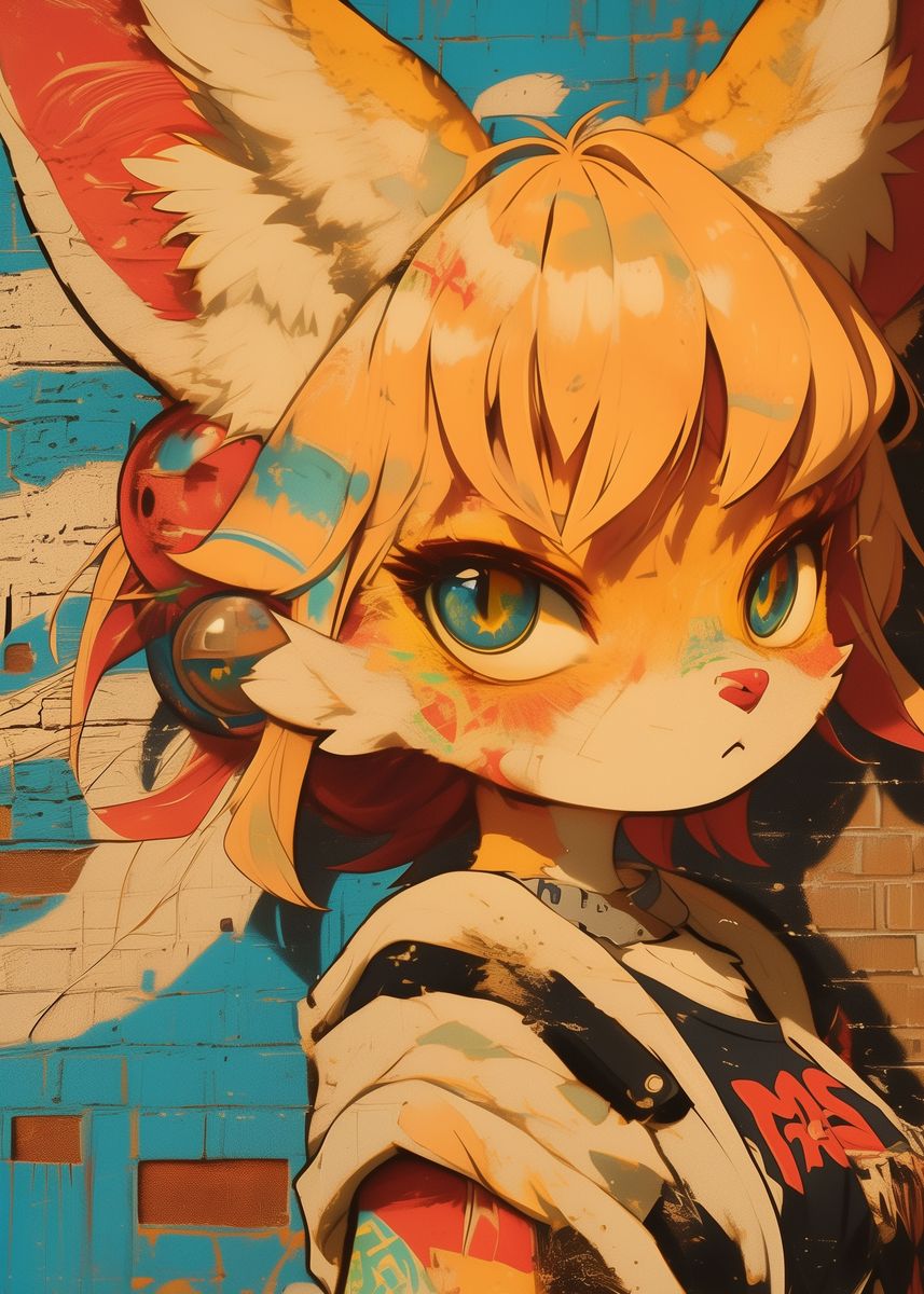 'Furry Graffiti Art' Poster, picture, metal print, paint by Akai Bitto ...