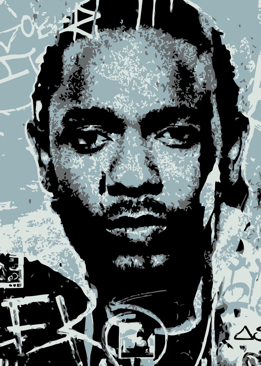 'RAPPER Portrait' Poster, picture, metal print, paint by donki kemki ...