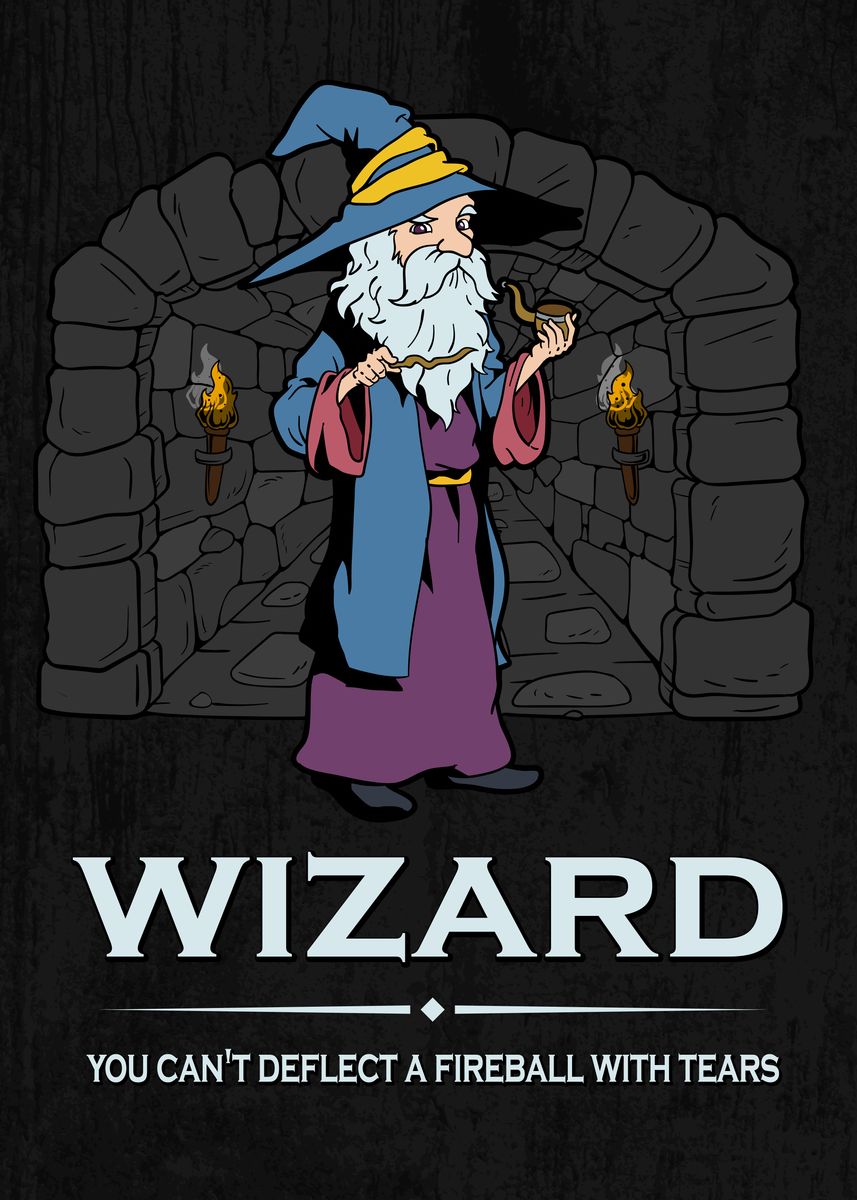 'Roleplay Character - Wizard' Poster, picture, metal print, paint by ...