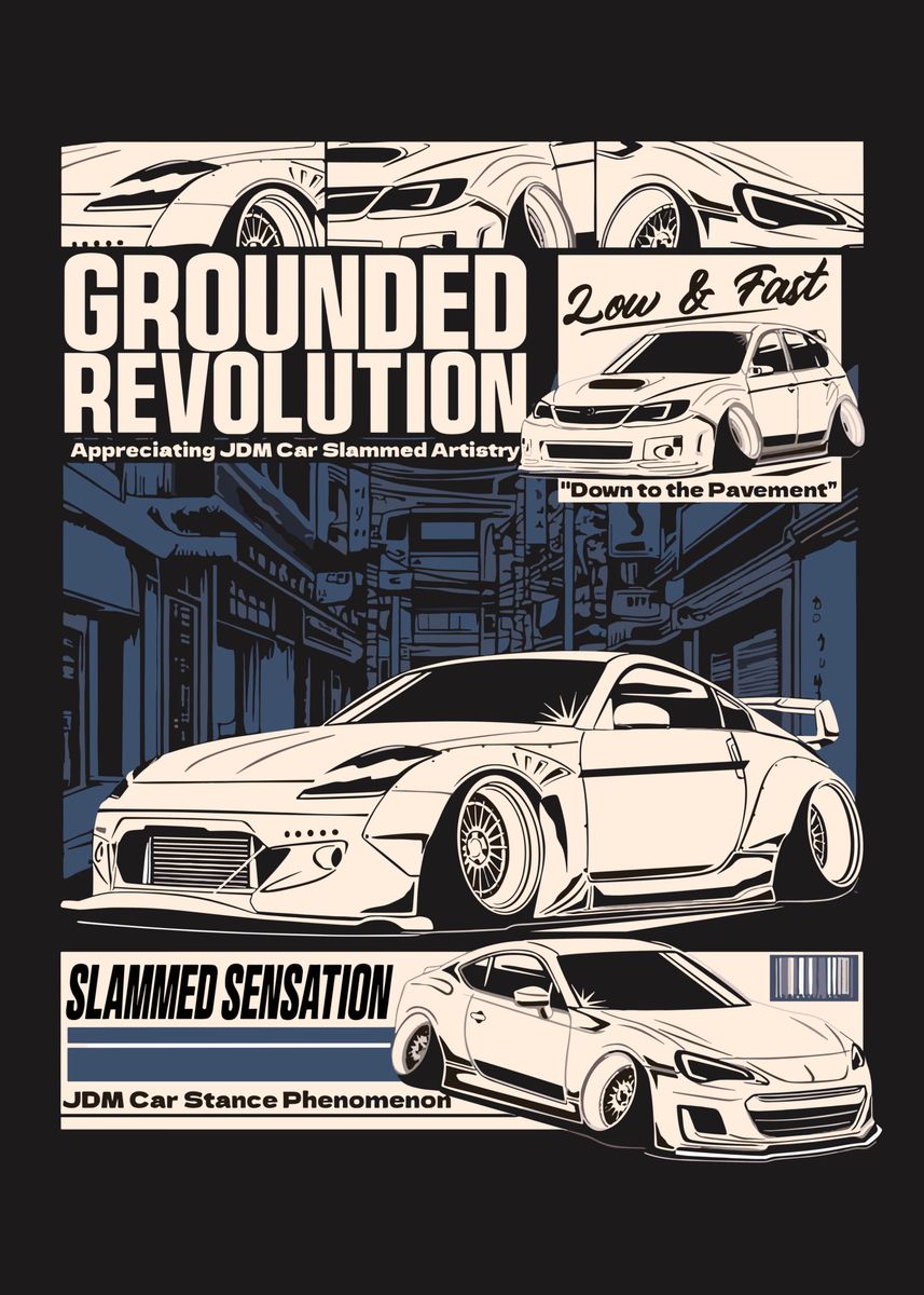 'JDM Car Culture Graphic' Poster, picture, metal print, paint by Pargoy ...