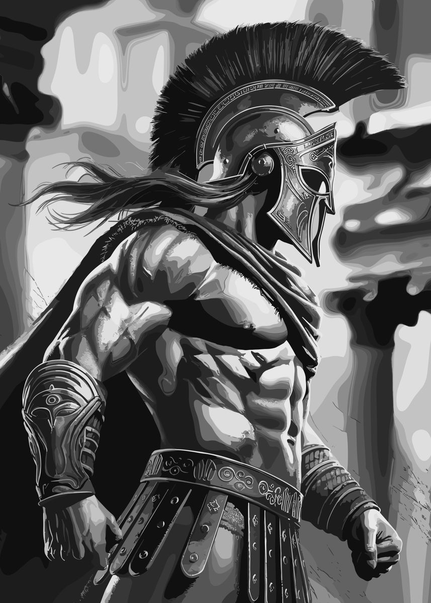 'Spartan Warrior' Poster, picture, metal print, paint by Sizuki Kunaiki ...