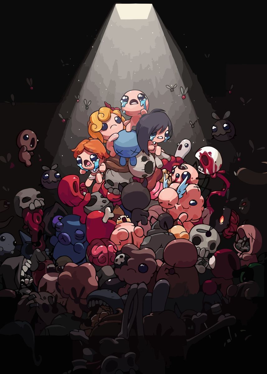 'The Binding of Isaac Characters' Poster, picture, metal print, paint ...