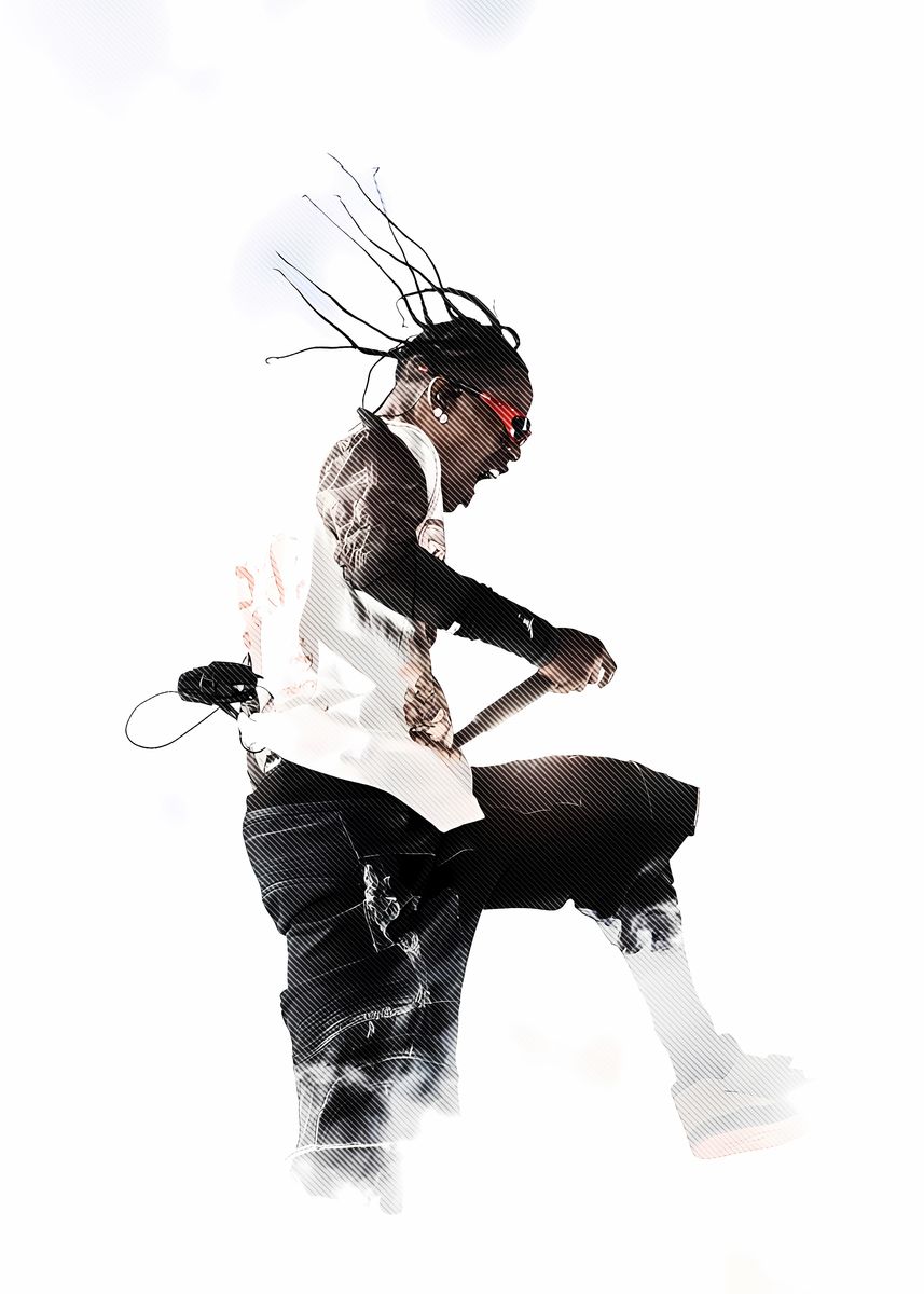 'Travis Scott Performance' Poster, picture, metal print, paint by Rick ...