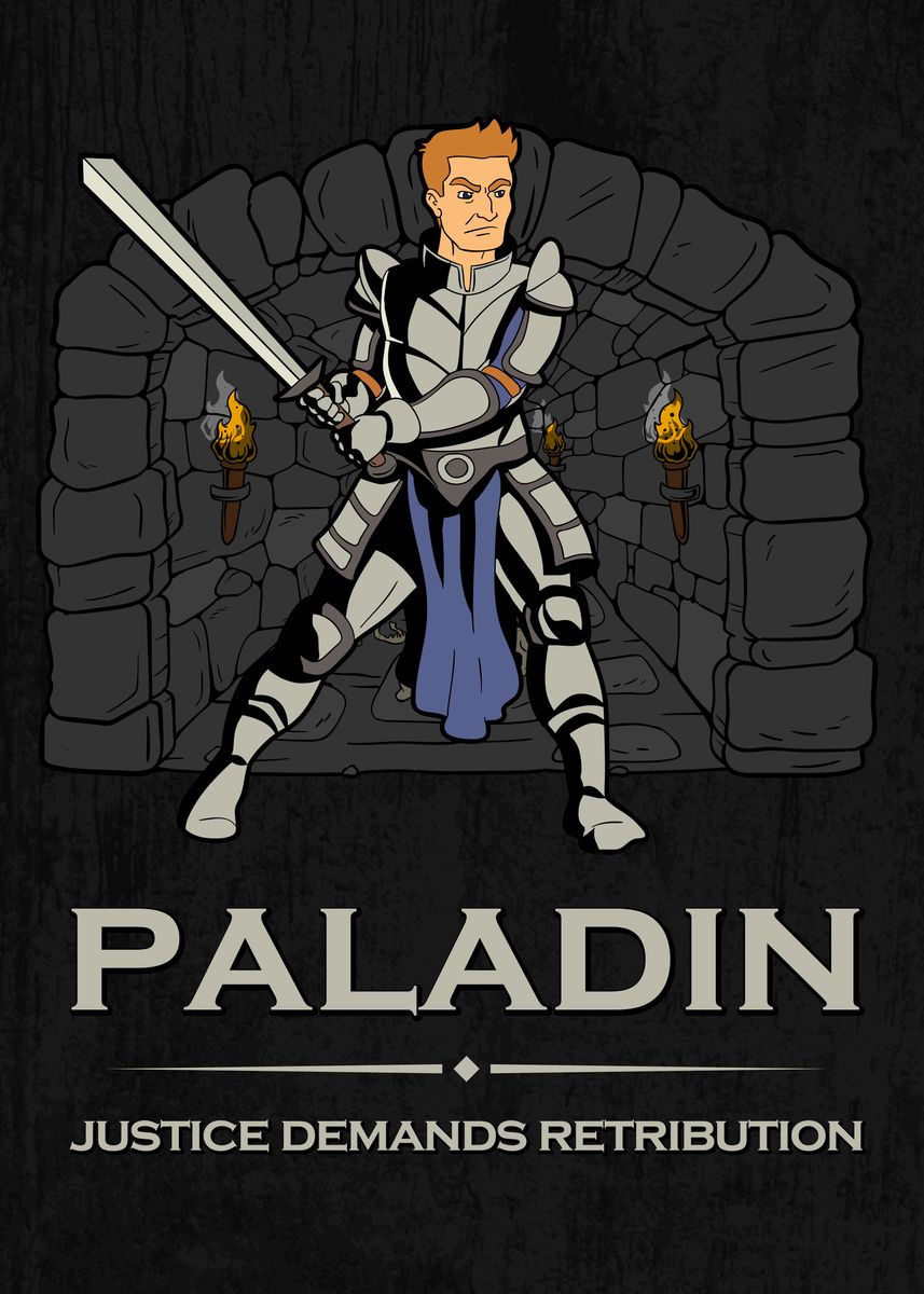 'Roleplaying Character - Paladin' Poster, picture, metal print, paint by pixelbull Medieval Art ...