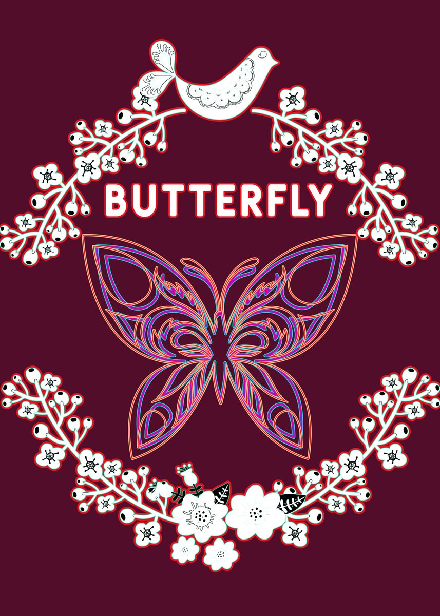'Butterfly Design' Poster, picture, metal print, paint by Luciano Fiore ...