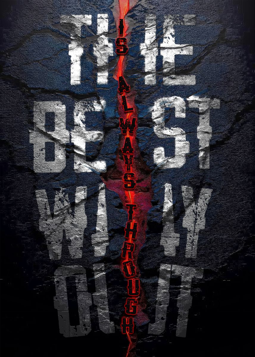 'The Best Way Out' Poster, picture, metal print, paint by T2W | Displate