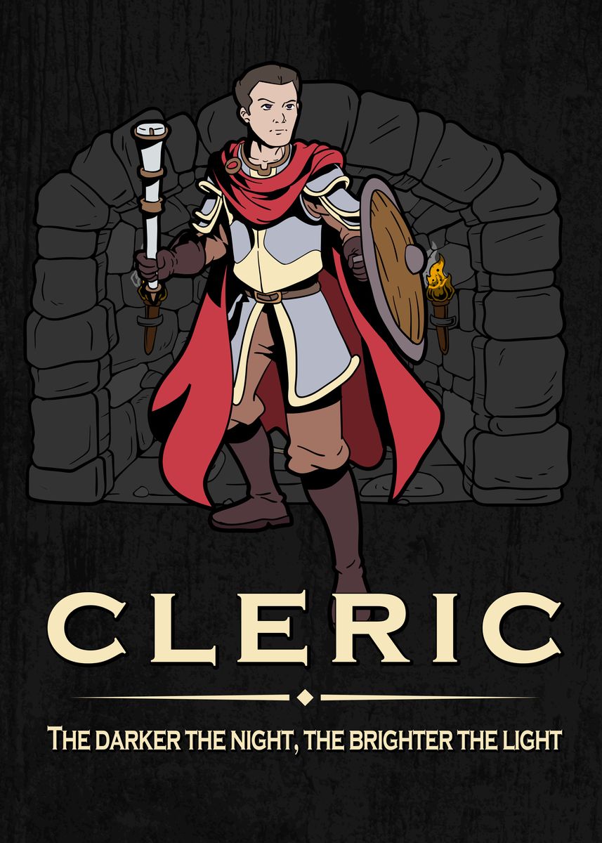 'Roleplay Character - Cleric' Poster, picture, metal print, paint by ...