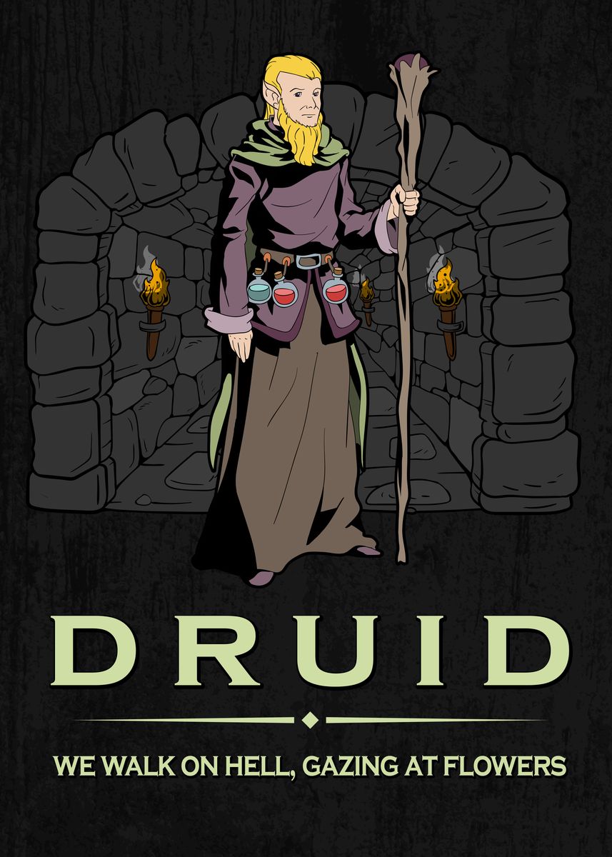 'Roleplaying Character - Druid' Poster, picture, metal print, paint by ...