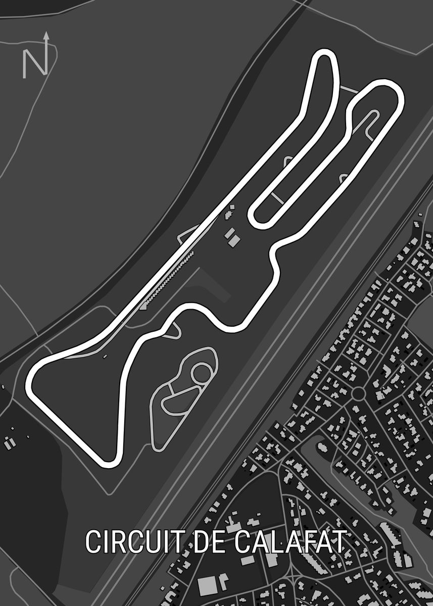 'Circuit de Calafat Race Track' Poster, picture, metal print, paint by ...