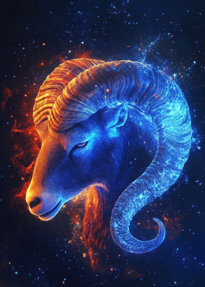 'Aries Zodiac Sign' Poster, picture, metal print, paint by SoulFrame ...