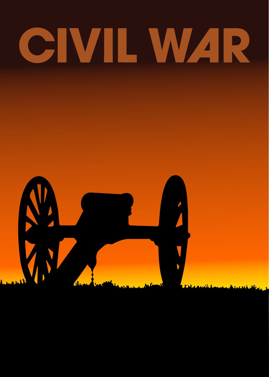 'Civil War' Poster, picture, metal print, paint by Eloise Taylor | Displate