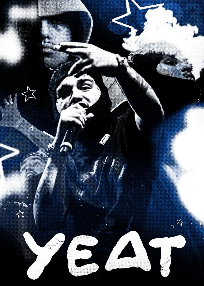 'Yeat Rapper Hip Hop Music' Poster, picture, metal print, paint by lim5 ...