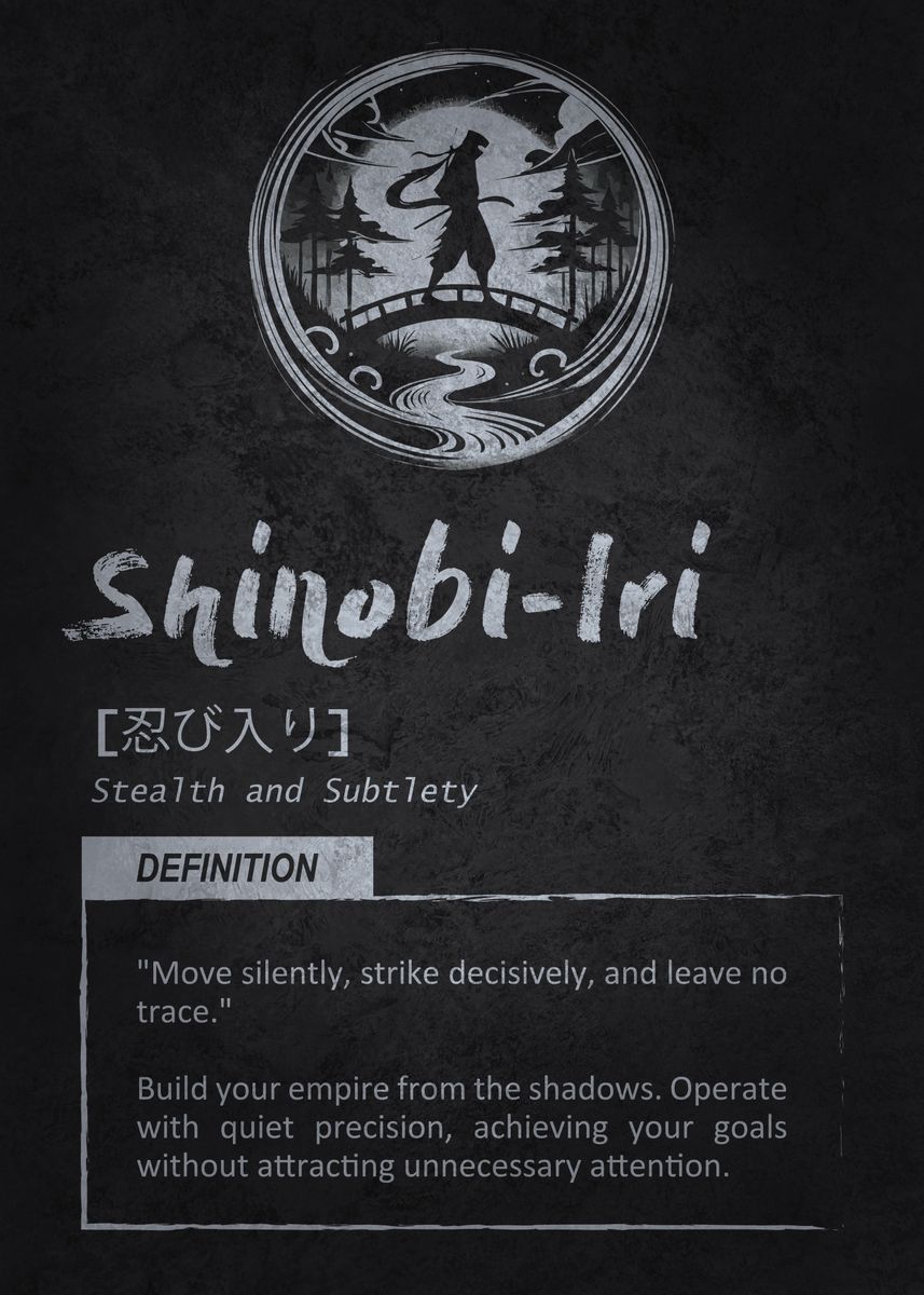 'Shinobi-Iri - Ninja Mindset Motivation' Poster, picture, metal print ...
