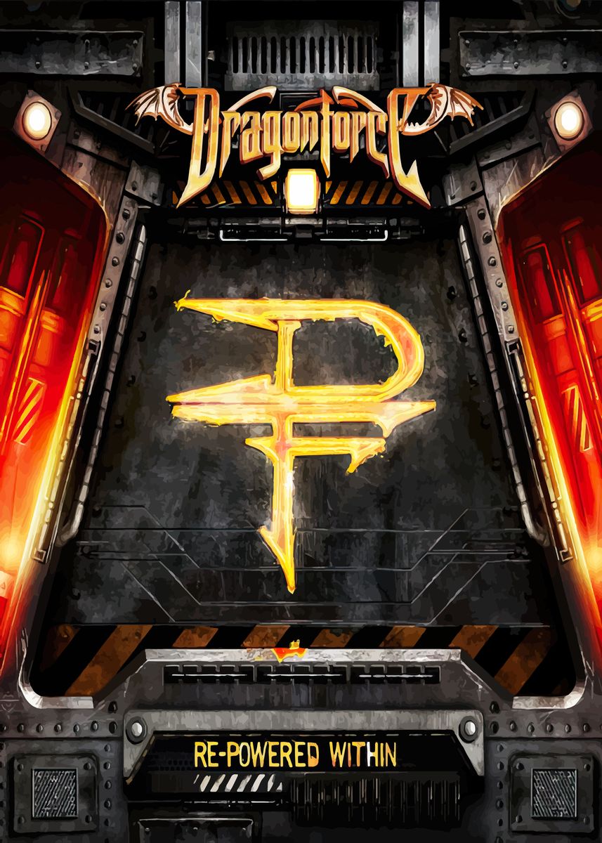 'Dragon Force Album Cover' Poster, picture, metal print, paint by Yoyo ...